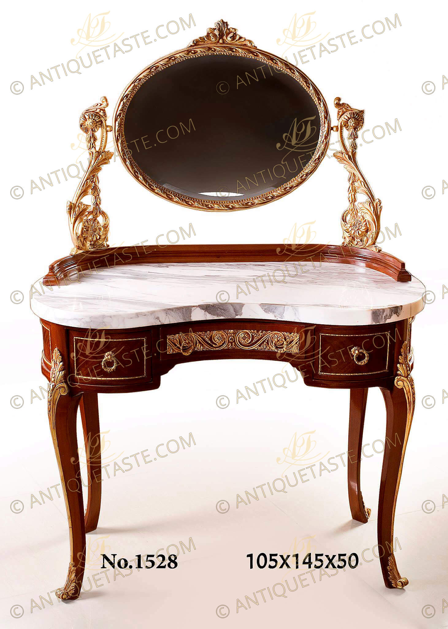Awe-inspiring French Louis XV Rococo style gilt-ormolu-mounted veneer ...