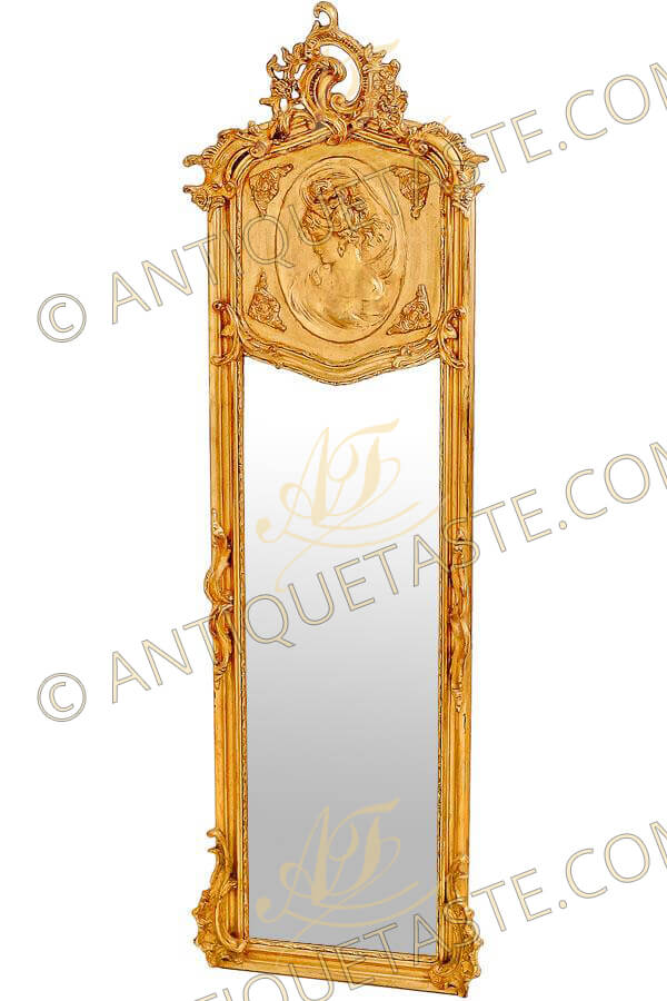 ٍٍFrench Louis XV Rococo style Pier Grand Pillar Mirror, hand carved ...